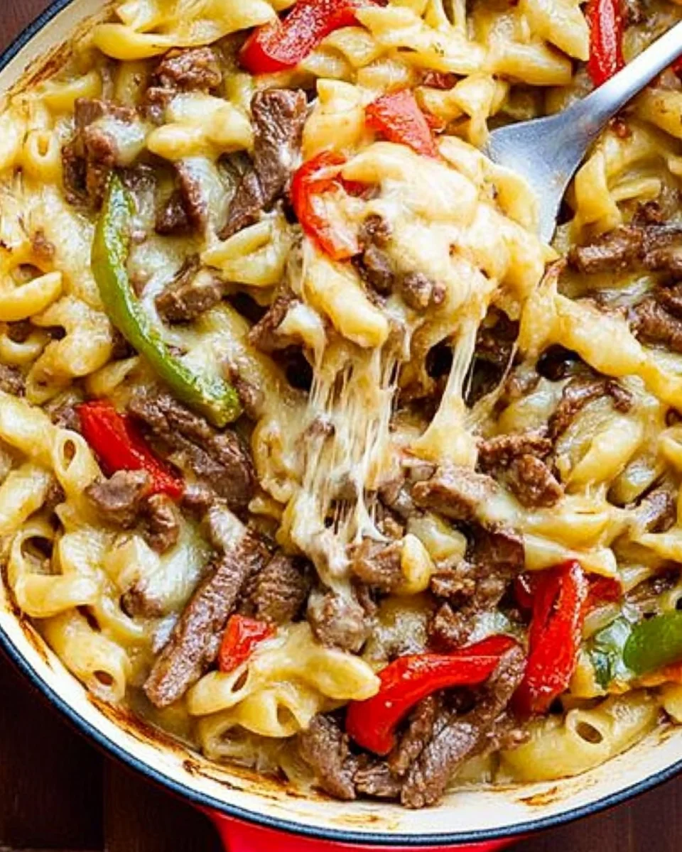 Delightful Philly Cheesesteak Pasta – Creamy & Cheesy!