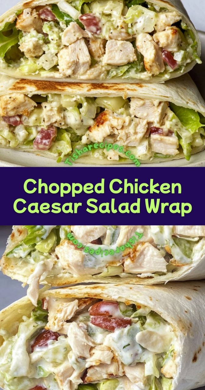 Quick & Delicious Chopped Chicken Caesar Salad Wrap Recipe